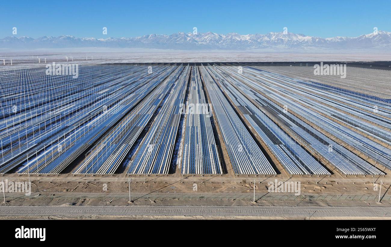 HAMI, CHINA - JANUARY 15, 2025 - An aerial photo of China's largest ...