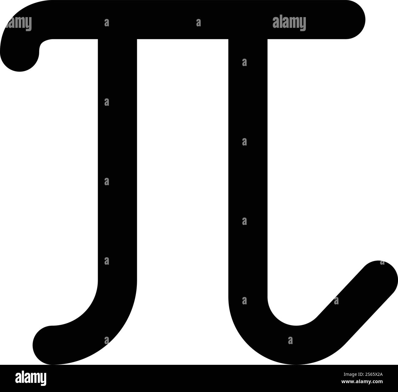 Pi greek symbol small letter lowercase font icon black color vector ...