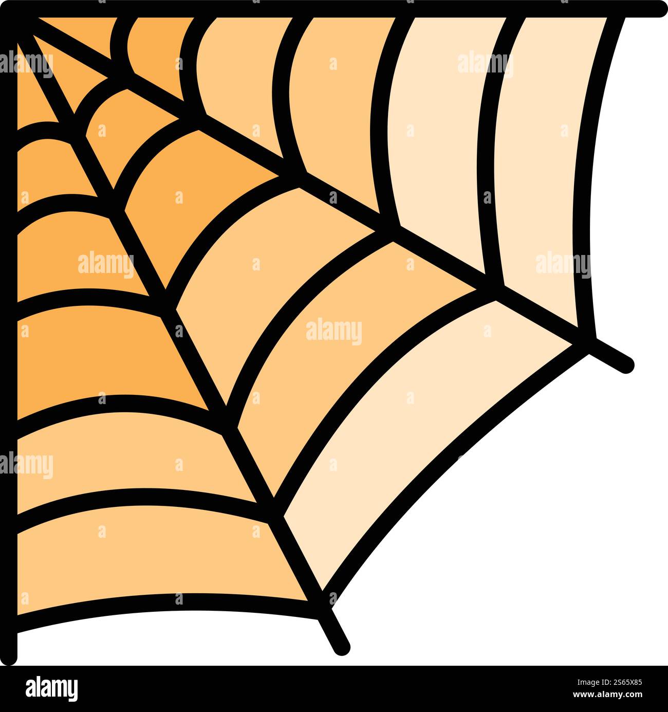 Corner spider web icon. Outline corner spider web vector icon for web ...