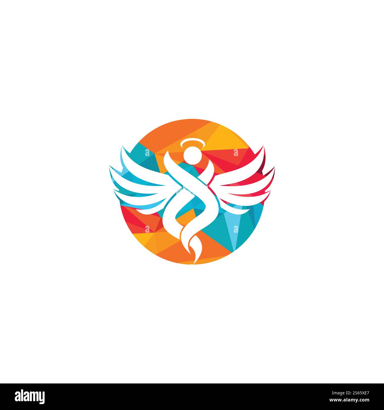 Abstract Angel Vector Logo Design. Represents the Concept of religion ...
