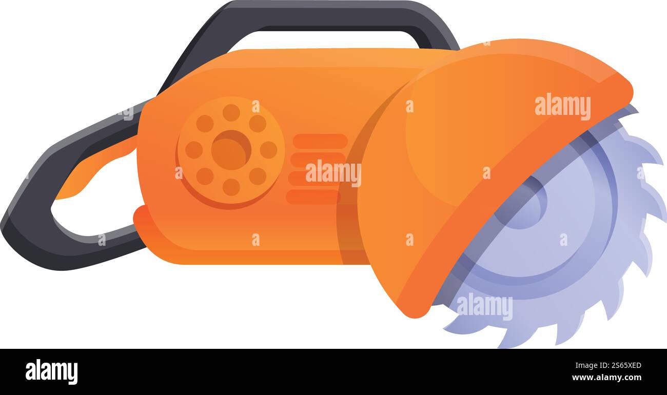 Saw cutter machine icon. Cartoon of saw cutter machine vector icon for ...
