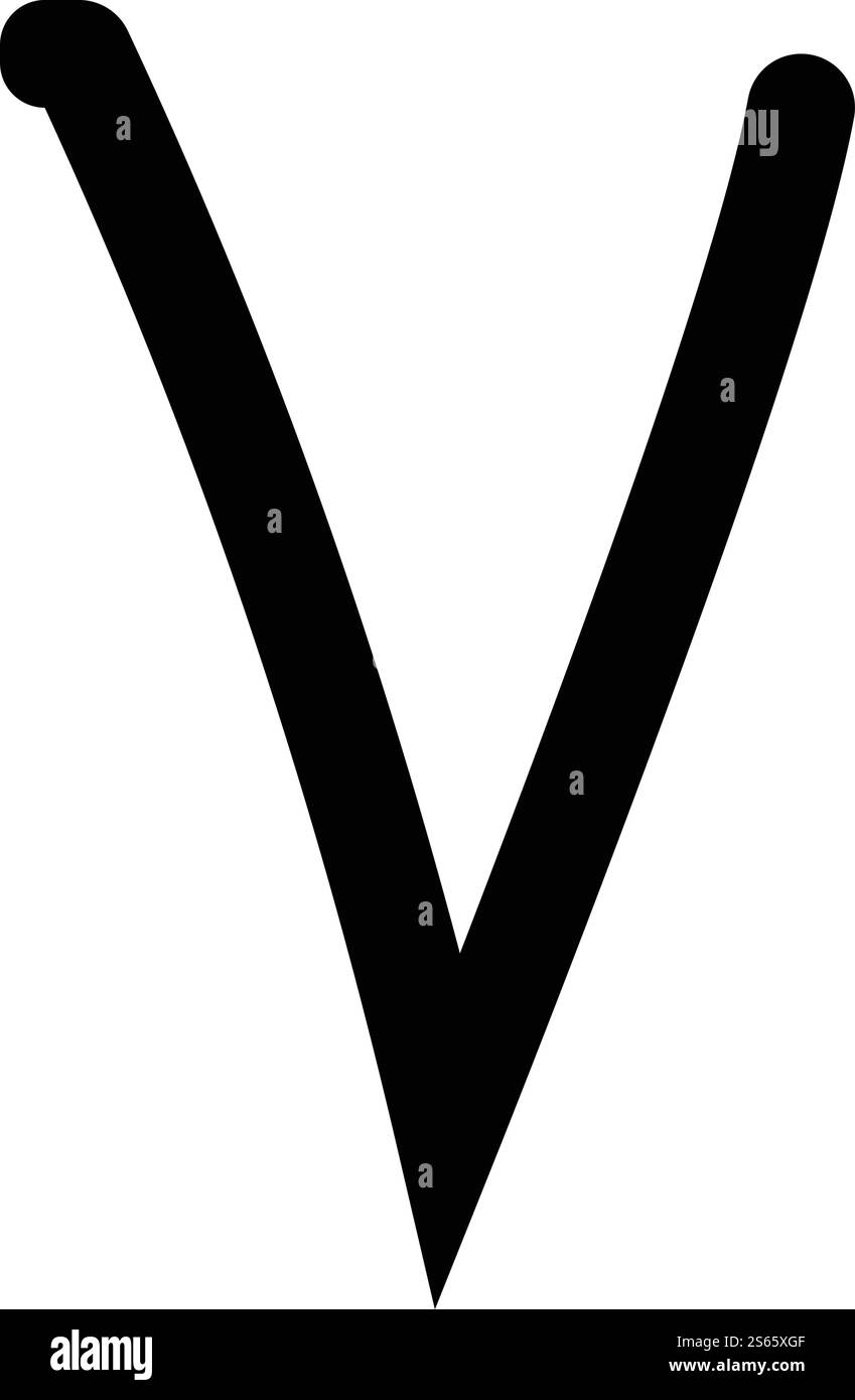 Nu greek symbol small letter lowercase font icon black color vector ...