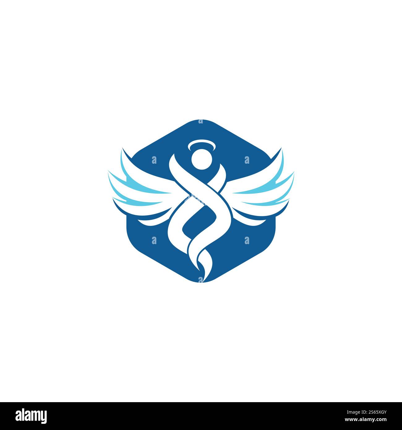 Abstract Angel Vector Logo Design. Represents the Concept of religion ...