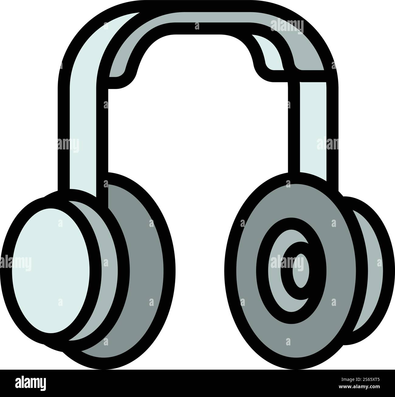 Rapper headphones icon. Outline rapper headphones vector icon for web ...