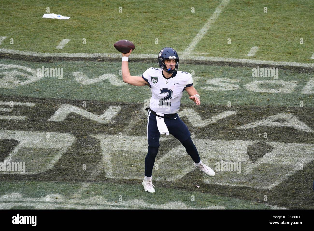 BOSTON, MA - DECEMBER 28: UConn Huskies quarterback Joe Fagnano (2 ...