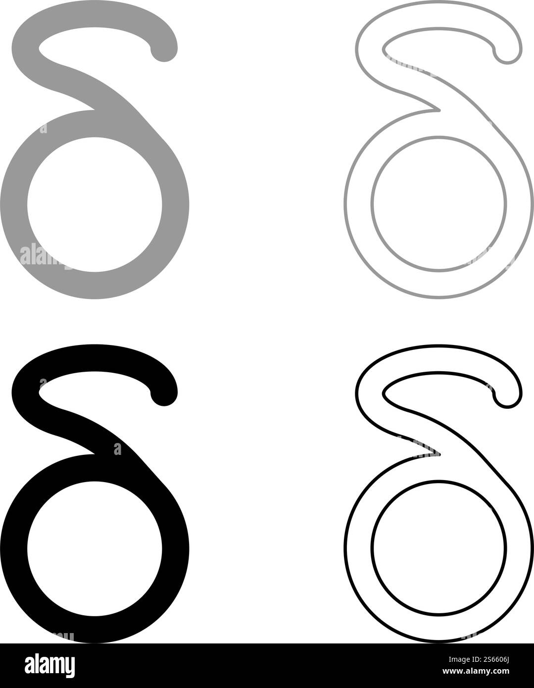 Delta greek symbol small letter lowercase font icon outline set black ...