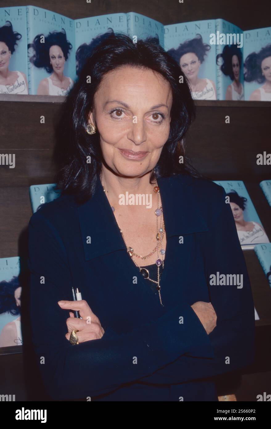 Diane von Furstenberg signing her book, "Diane: A Signature Life" at ...