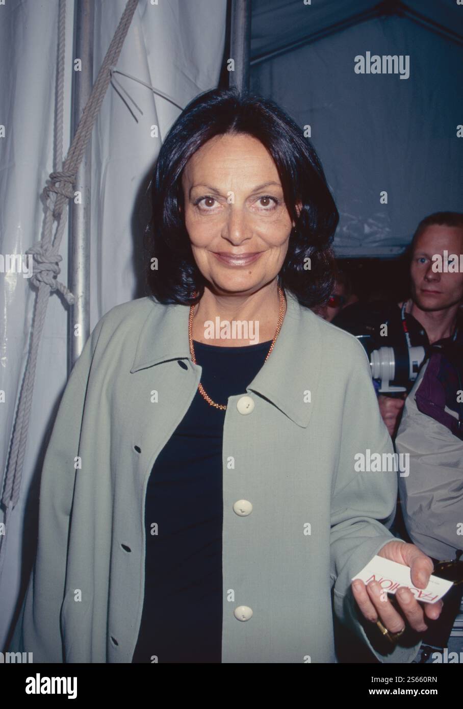 Diane von Furstenberg attends the Betsey Johnson Fall 1997 Fashion ...