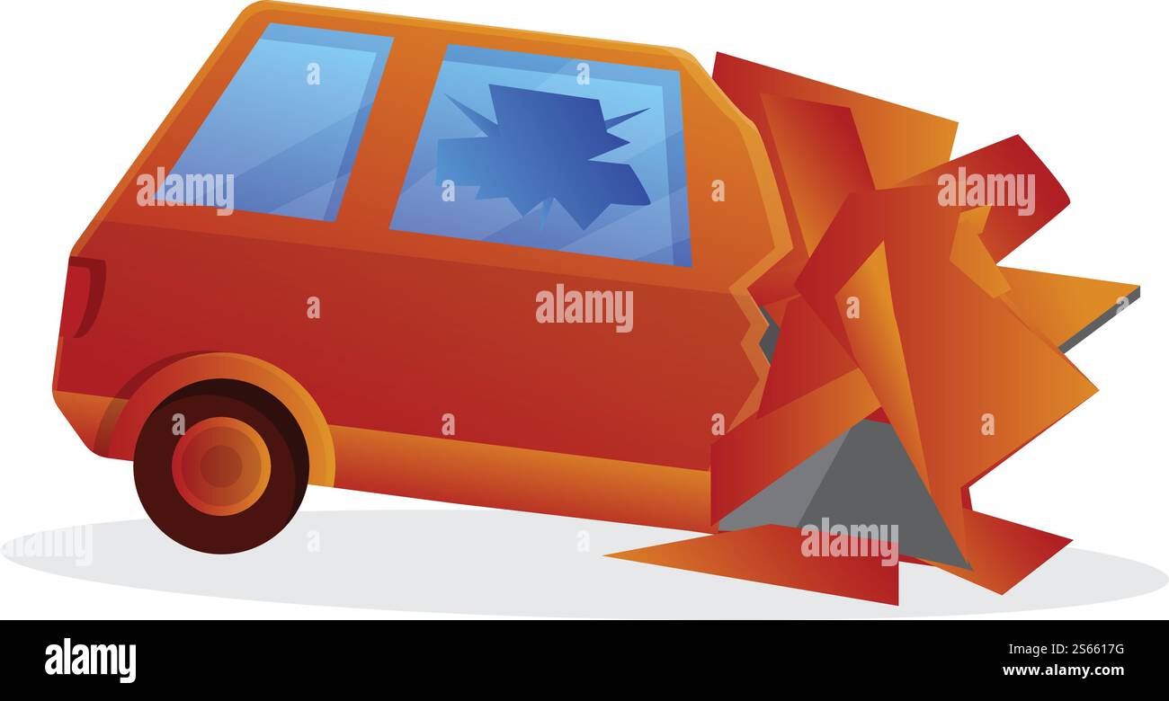 Danger car accident icon. Cartoon of danger car accident vector icon ...