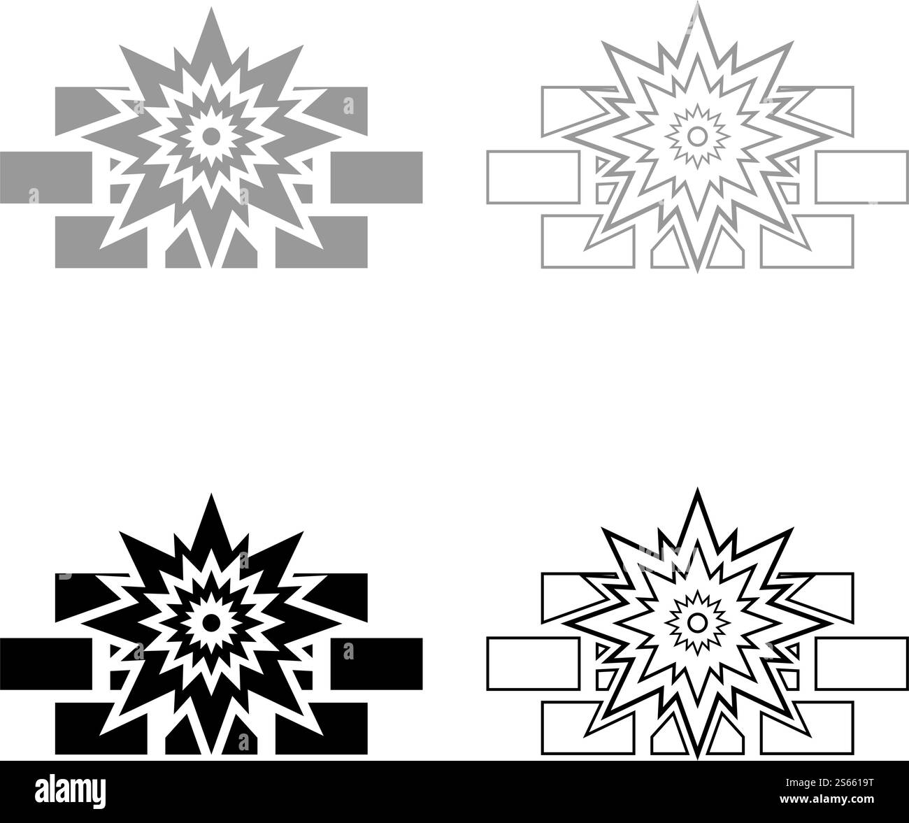 Wall explosion fragment Stock Vector Images - Alamy