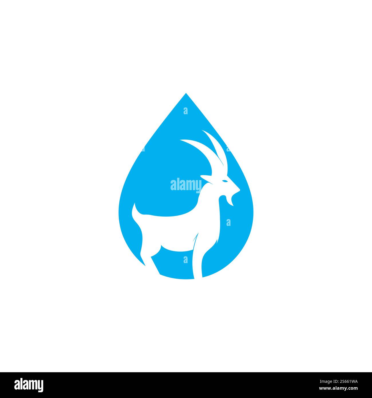 Goat water drop vector logo design. Mountain goat vector logo design ...