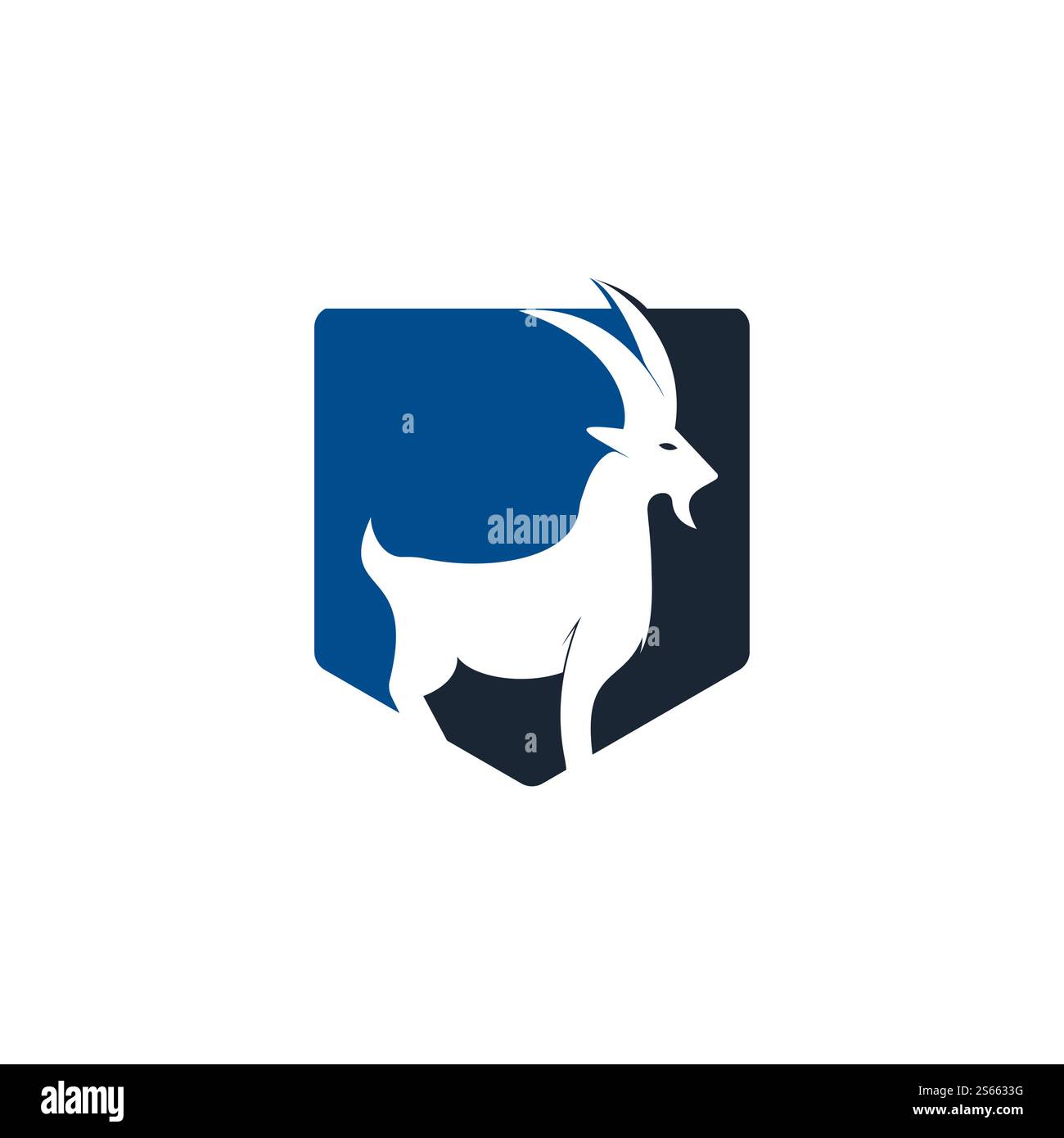 Goat Simple Logo Template Design. Mountain goat vector logo design ...