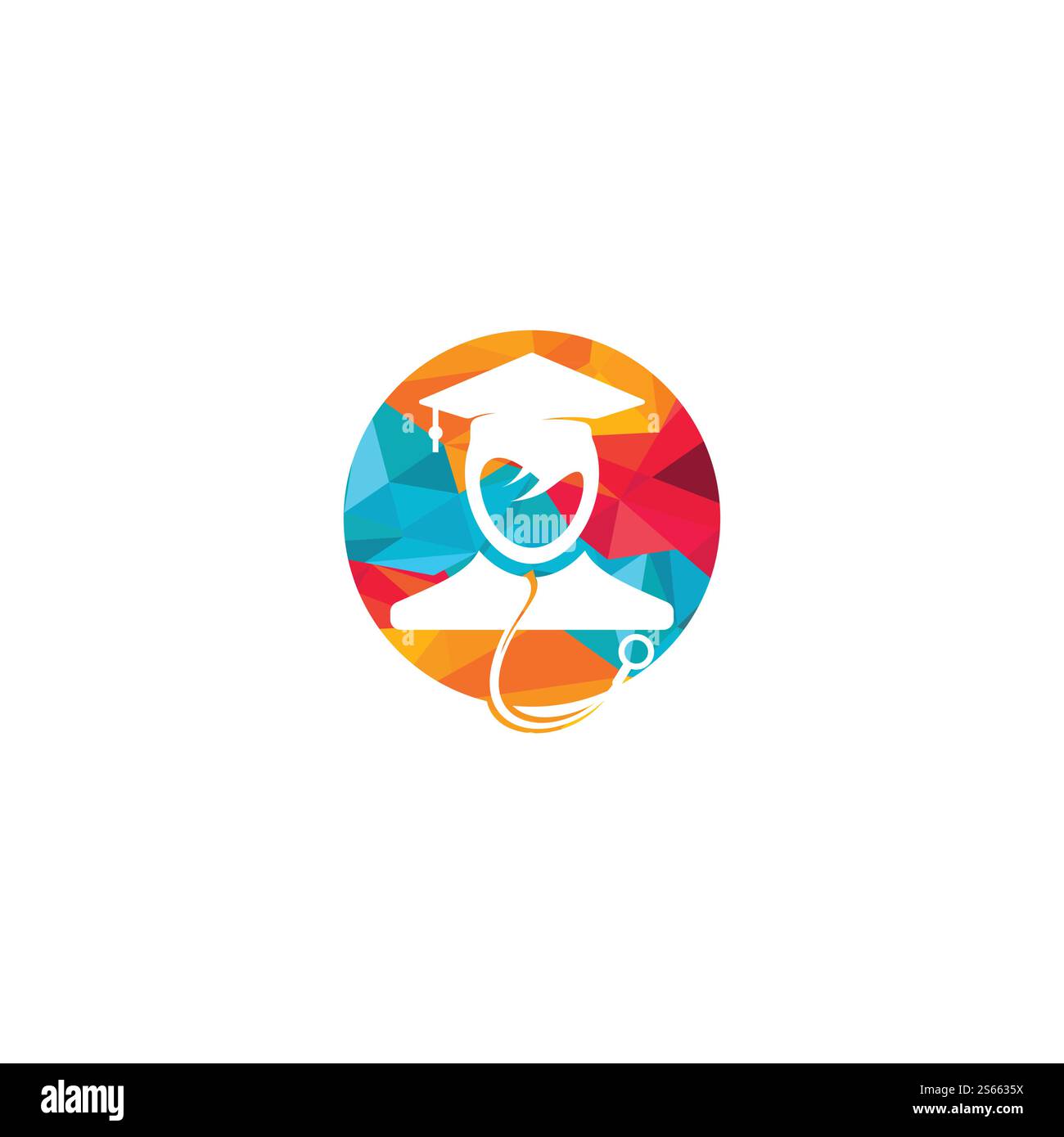 Medical School vector logo design. Medical student icon vector Stock ...