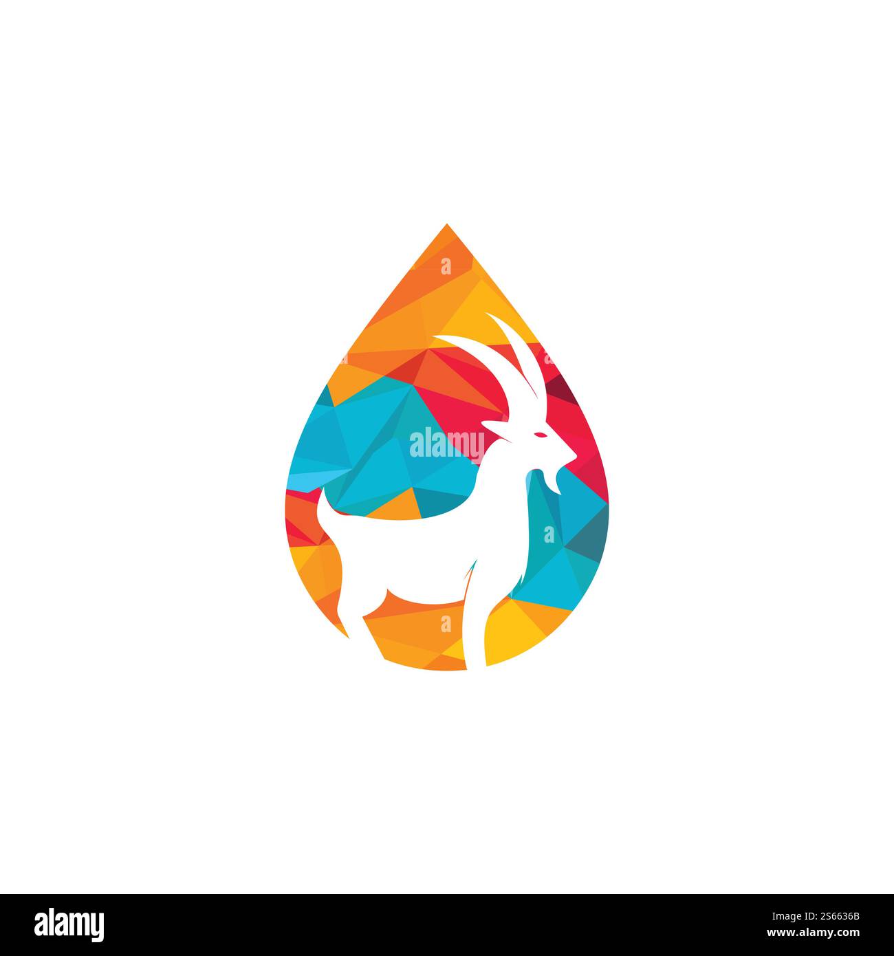 Goat water drop vector logo design. Mountain goat vector logo design ...
