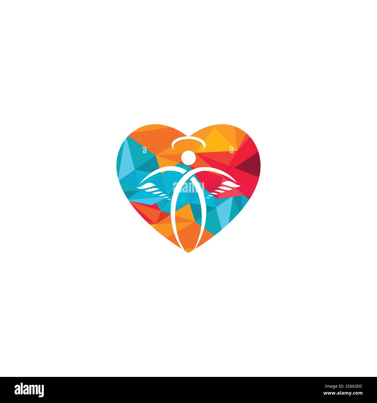 Abstract Angel Vector Logo Design. Represents the Concept of religion ...