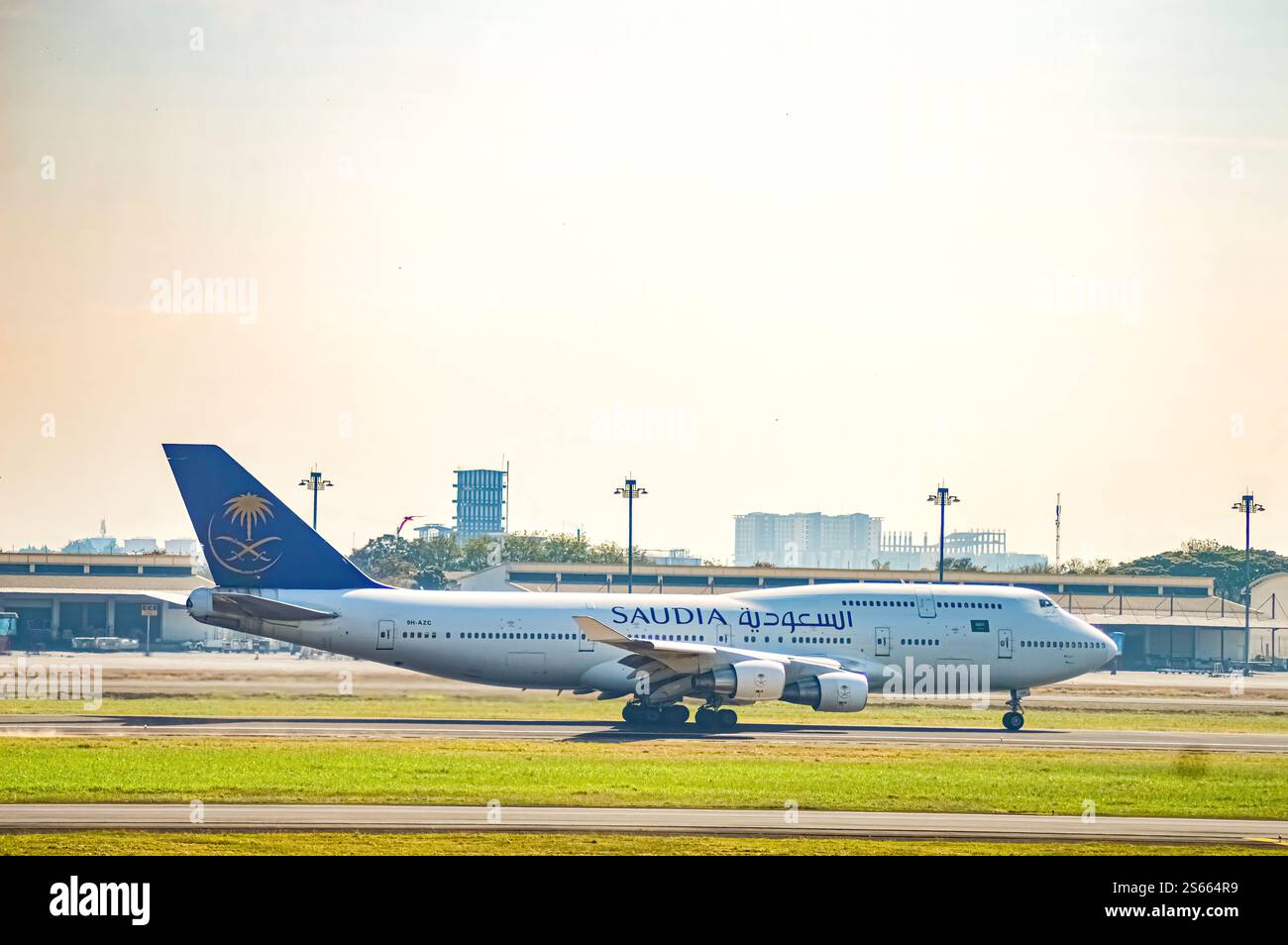 a boeing b747 jumbo jet aircraft belonging to saudia airline which will ...
