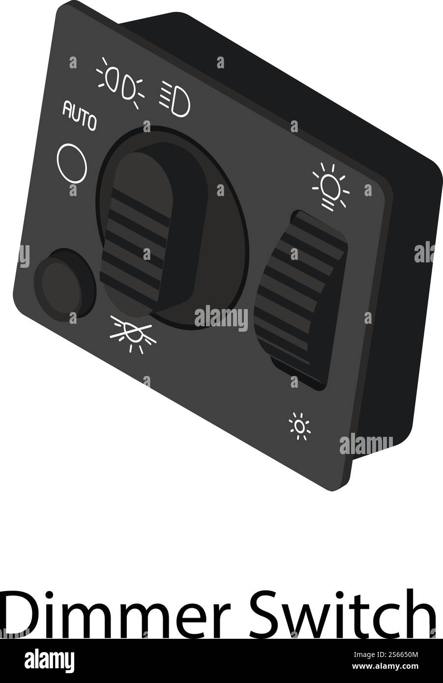 Dimmer switch icon. Isometric of dimmer switch vector icon for web ...