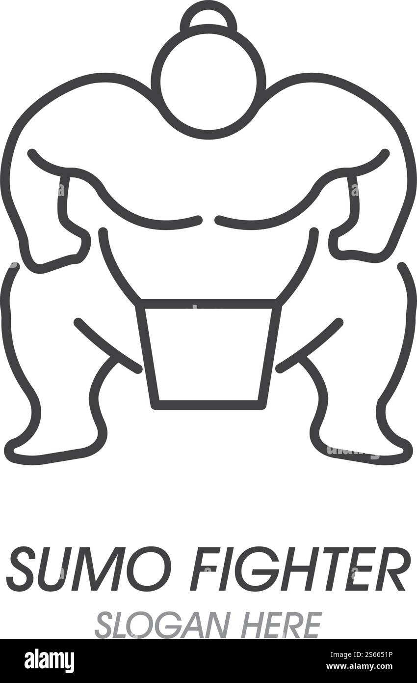 Sumo fighter character illustration vector design Stock Vector Image ...