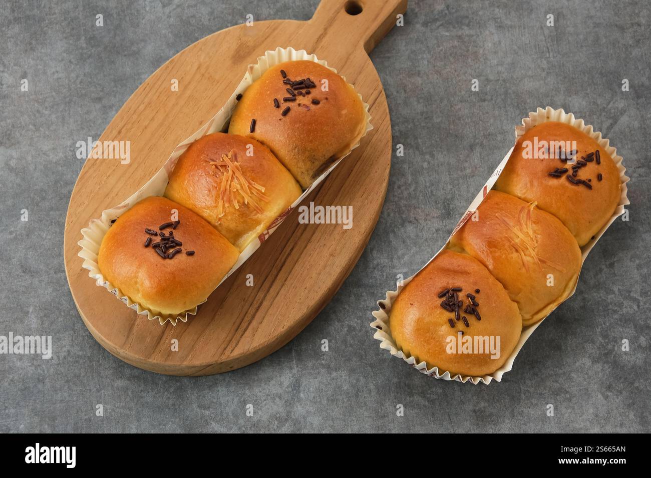 Roti Keju Coklat, bread with chocolate and cheese flavors, sweet and ...