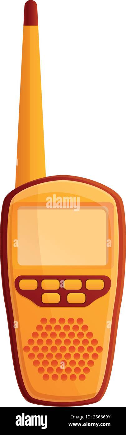 Transmitter walkie talkie icon. Cartoon of transmitter walkie talkie ...