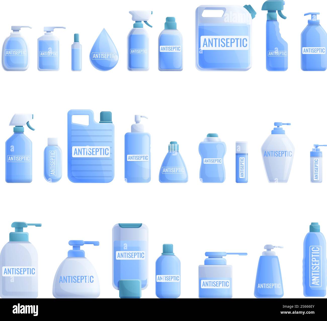 Antiseptic icons set. Cartoon set of antiseptic vector icons for web ...