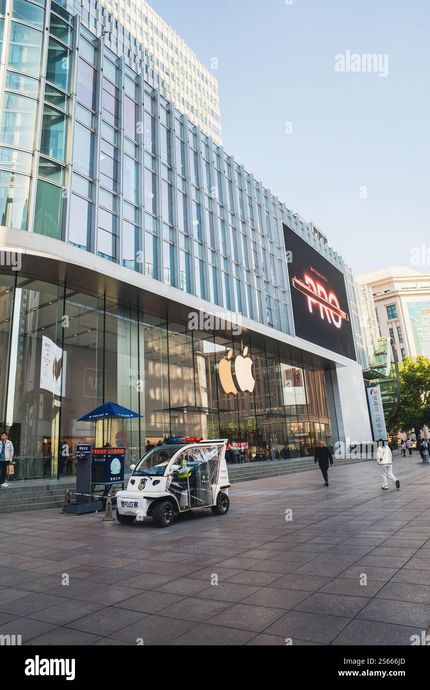 Shanghai, China - December 8, 2024 Apple store located at the Nanjing ...