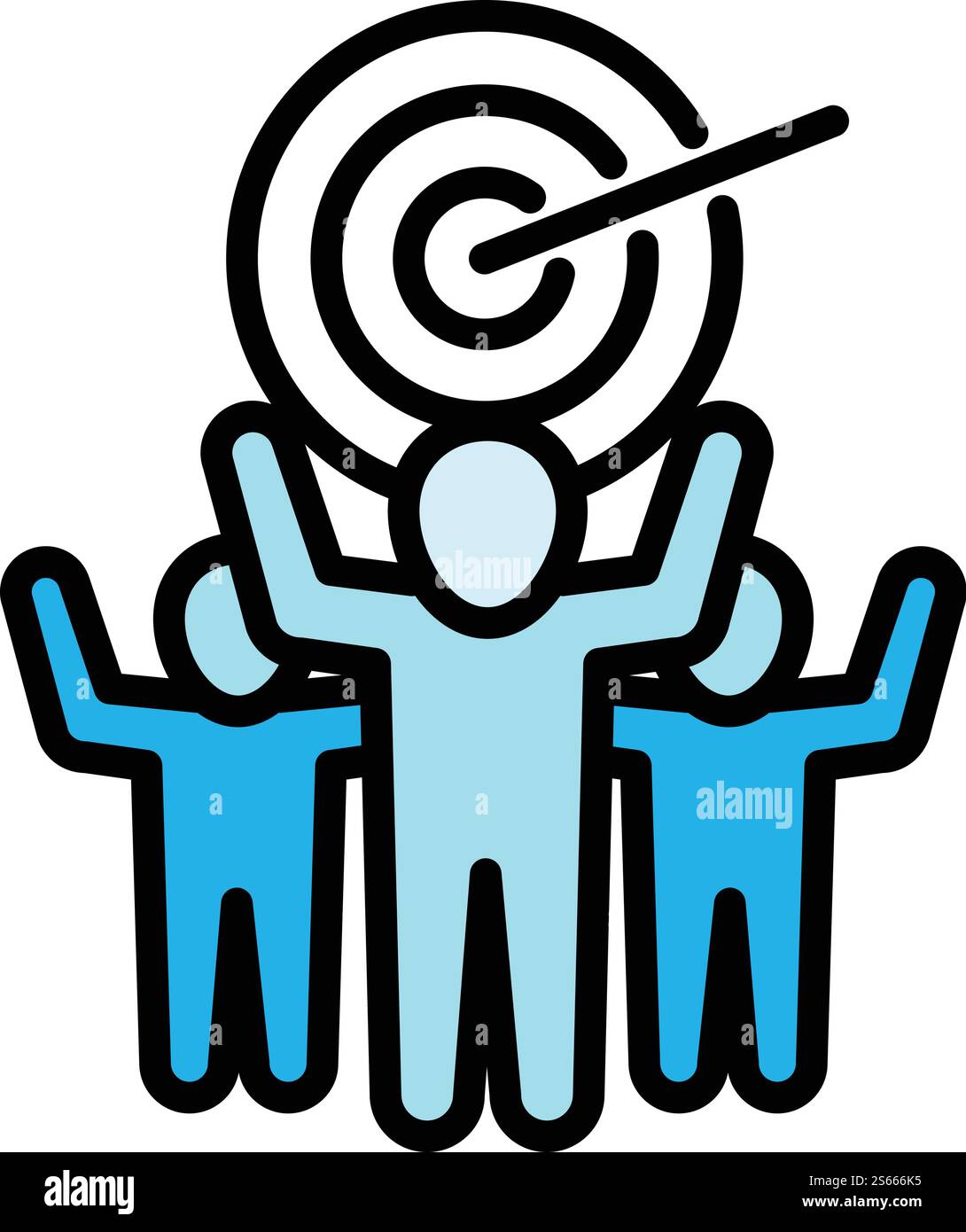 Team target icon. Outline team target vector icon for web design ...