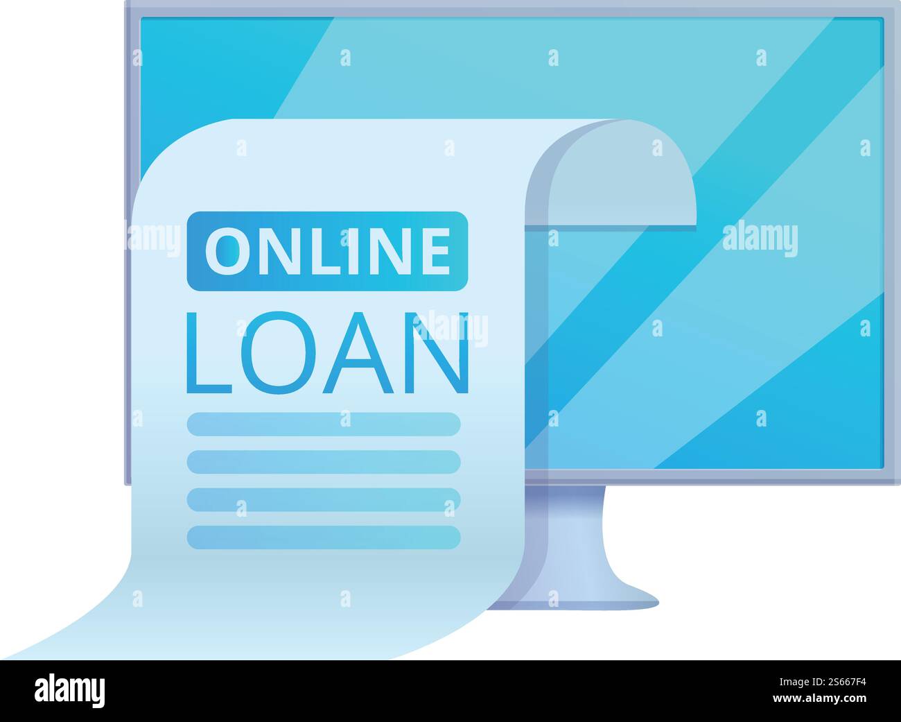 Loan report icon. Cartoon of loan report vector icon for web design ...