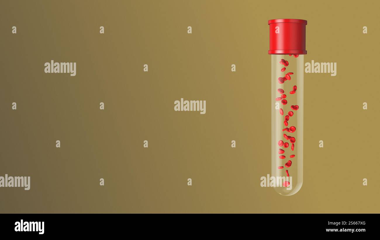 Red Blood Cell Encased in Glass Tube Stock Photo - Alamy