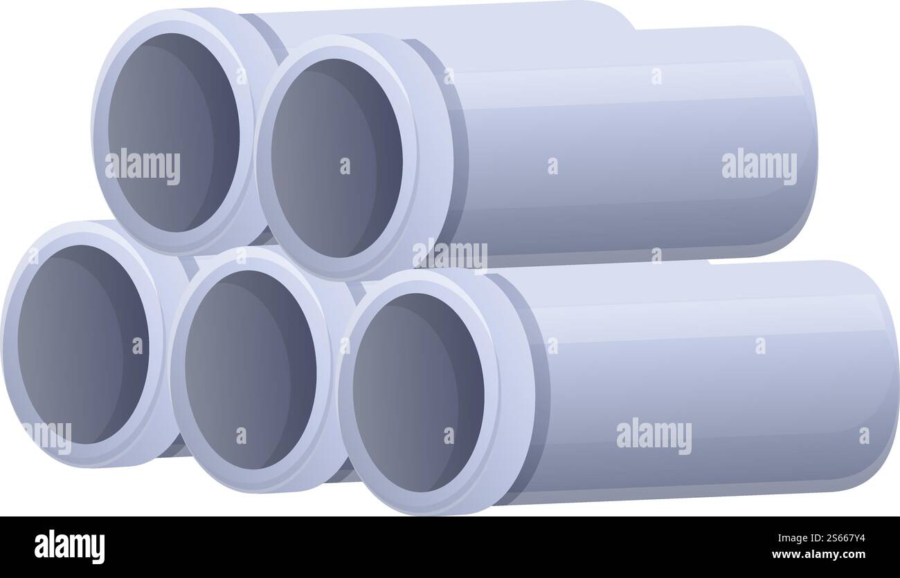 Metal pipes icon. Cartoon of metal pipes vector icon for web design ...