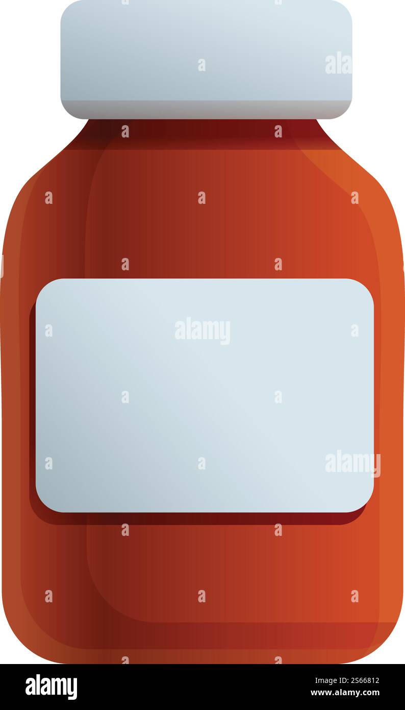 Syrup bottle icon. Cartoon of syrup bottle vector icon for web design ...