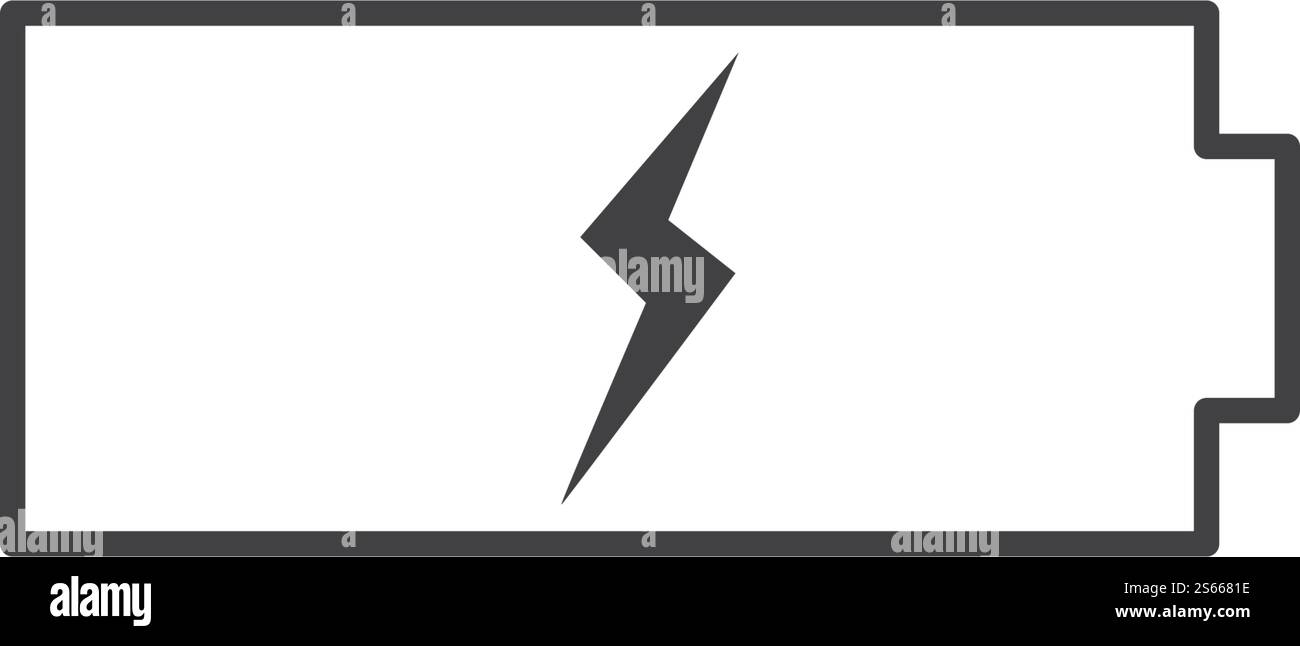 Green battery icon lightning Black and White Stock Photos & Images - Alamy