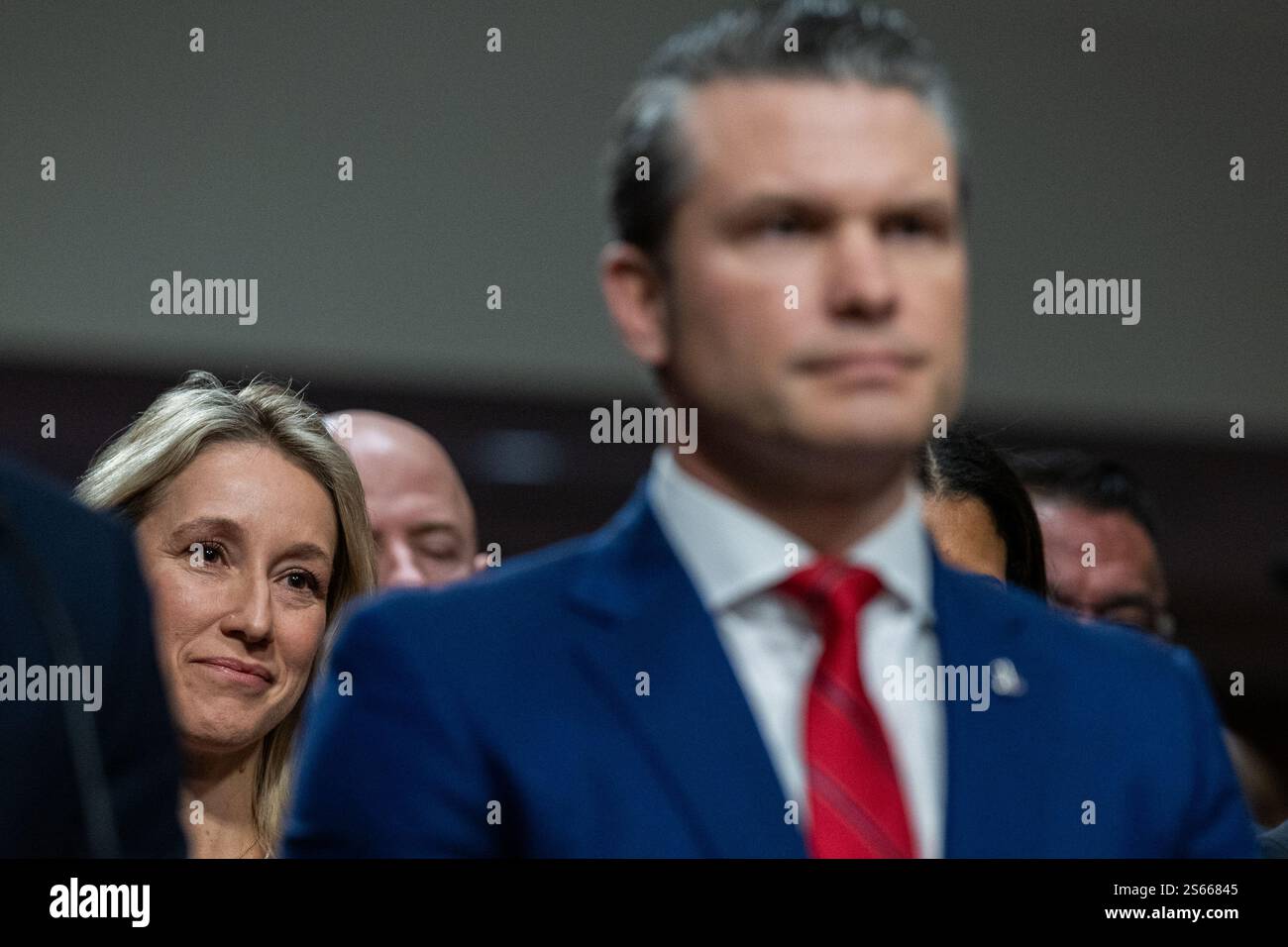 Jennifer Rauchet, wife, looks on as President-elect Donald Trump's ...