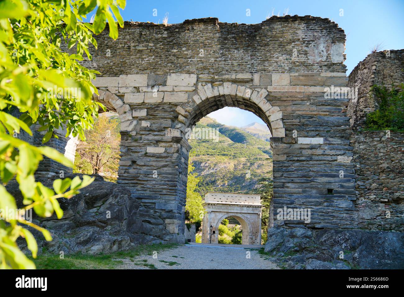 Arch of St Augustus,Arco di Augusto,Susa,Province of Piedmont Stock ...