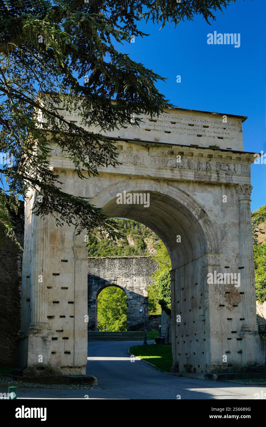 Arch of St Augustus,Arco di Augusto,Susa,Province of Piedmont Stock ...