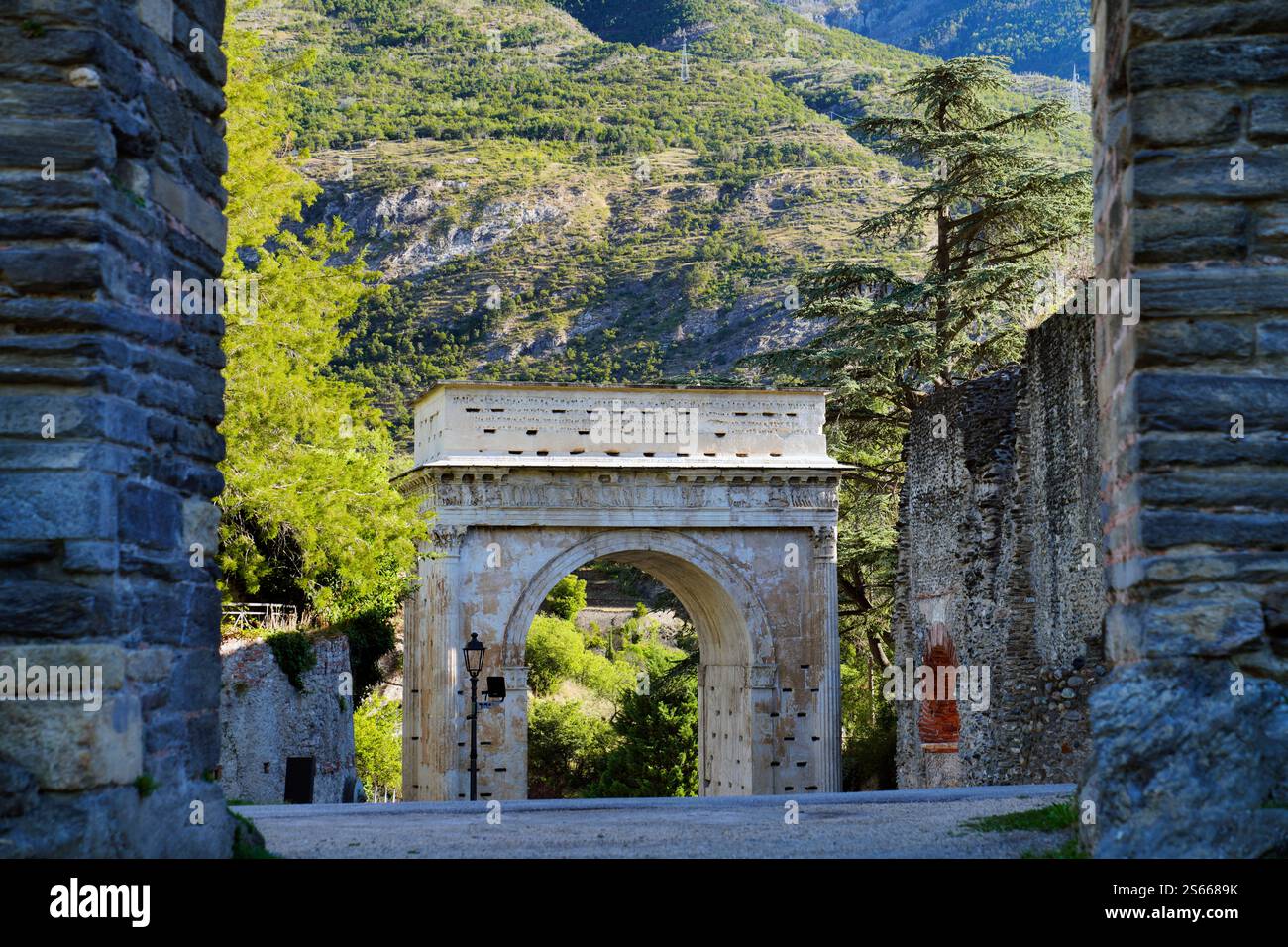 Arch of St Augustus,Arco di Augusto,Susa,Province of Piedmont Stock ...