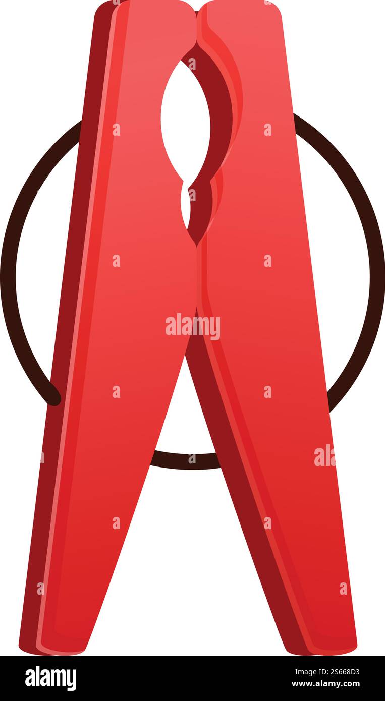 Modern clothes pin icon. Cartoon of modern clothes pin vector icon for ...