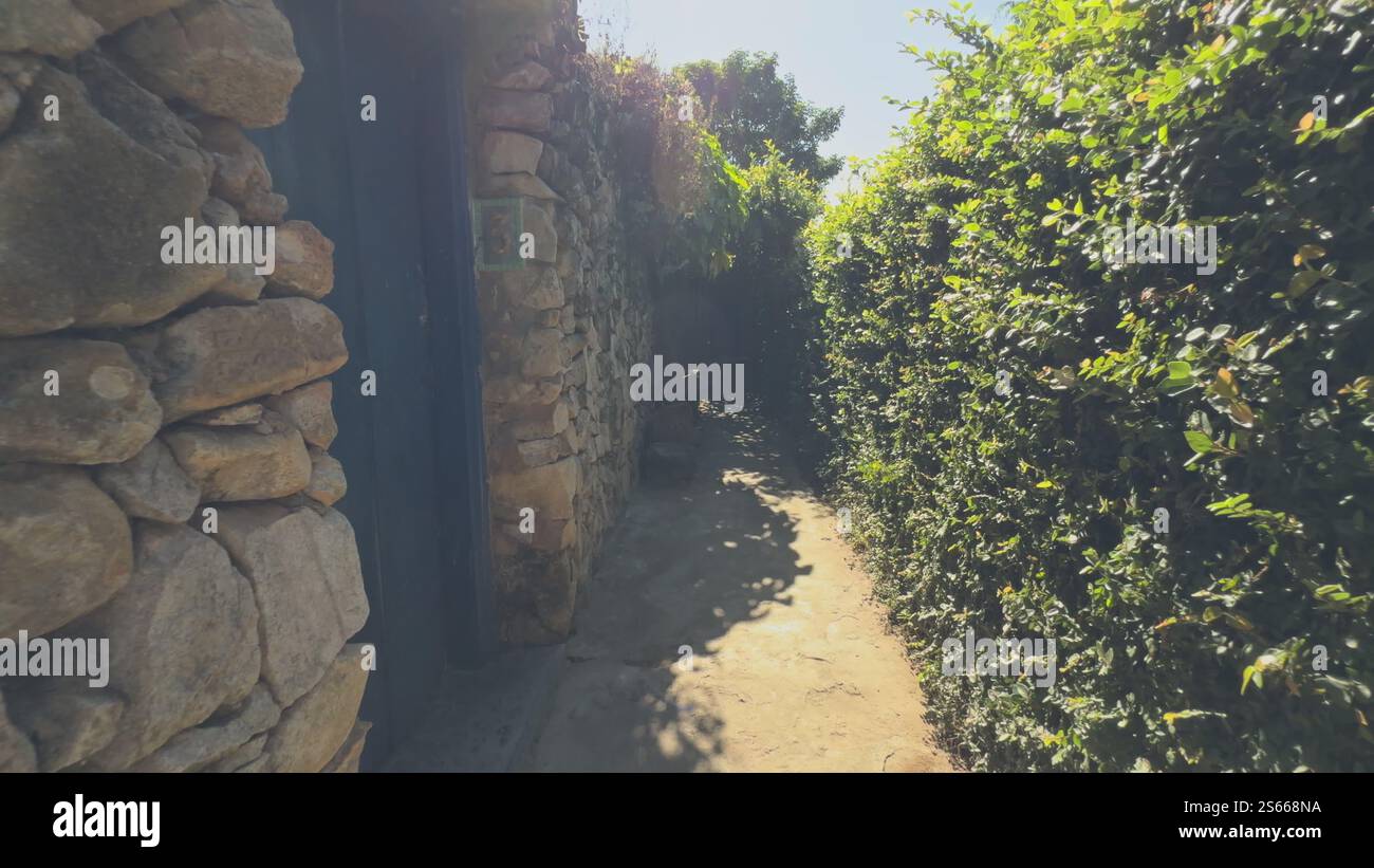 Walking Through a Narrow Alleyway in a Traditional Colonial Town Stock ...