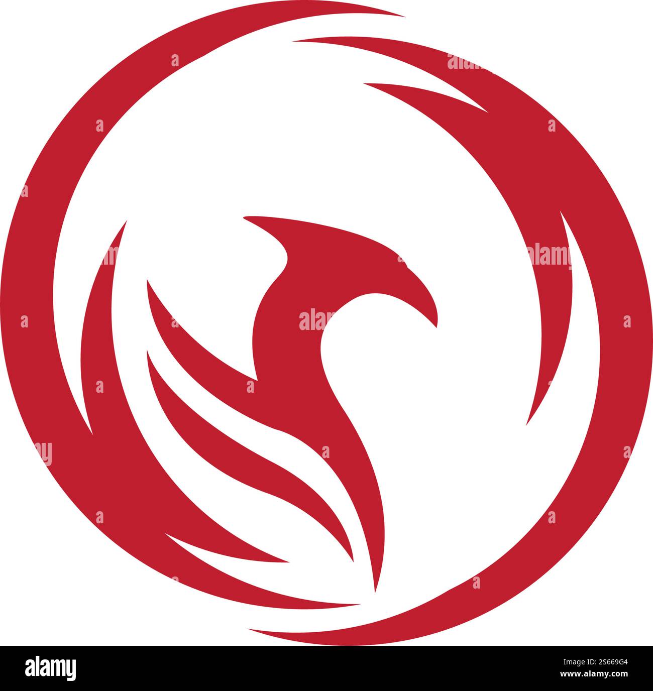 Phoenix fire Bird Logo Template vector Stock Vector Image & Art - Alamy