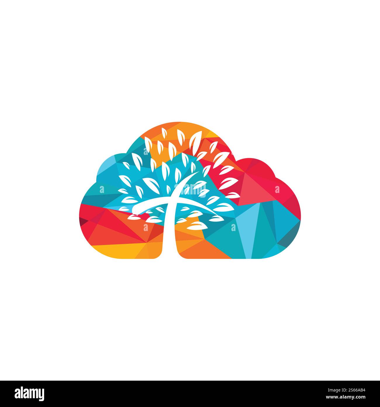 Tree Church Cloud Logo Design Stock Vector Image & Art - Alamy