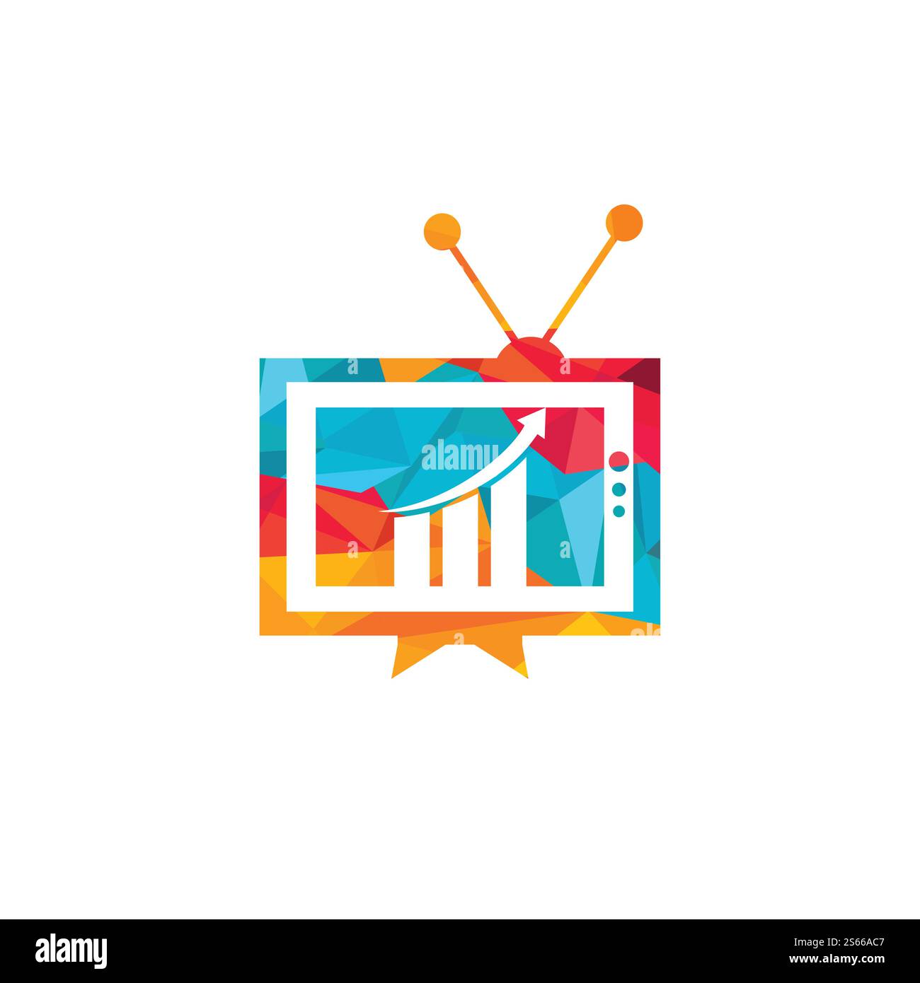 Finance TV Logo Design Template. TV chart logo Design Vector ...