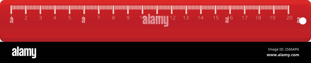 Red ruler icon. Cartoon of red ruler vector icon for web design ...