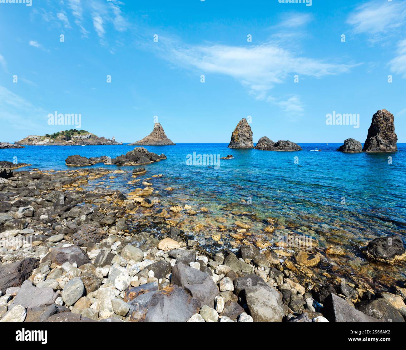 Cyclopean Coast and the Islands of the Cyclops on Aci Trezza town ...
