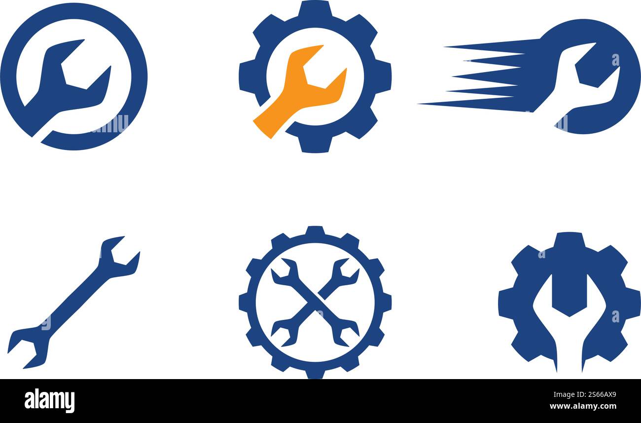 Wrench Service tool logo vector template Stock Vector Image & Art - Alamy