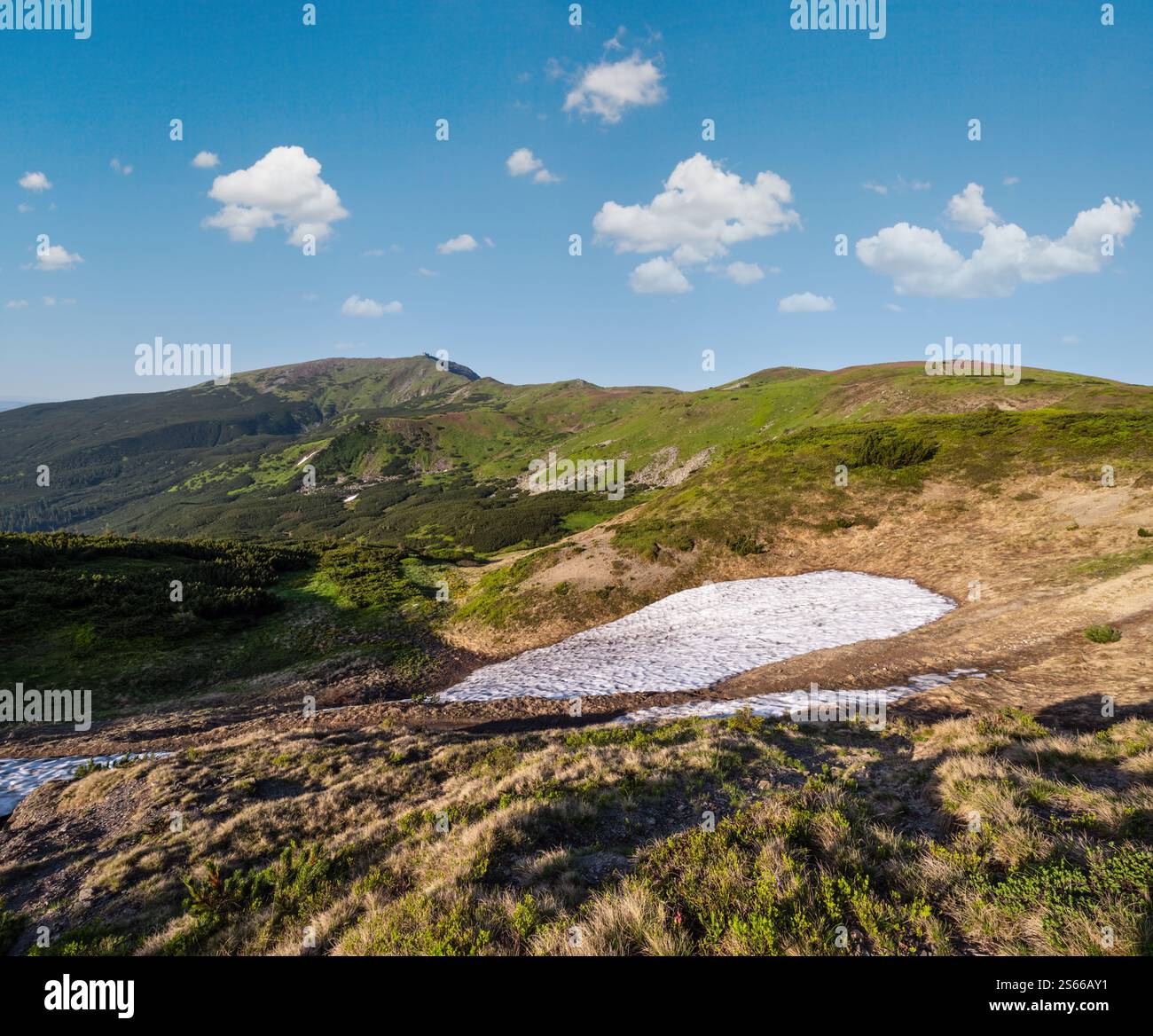Massif of Pip Ivan with the ruins of the observatory on top. And ...