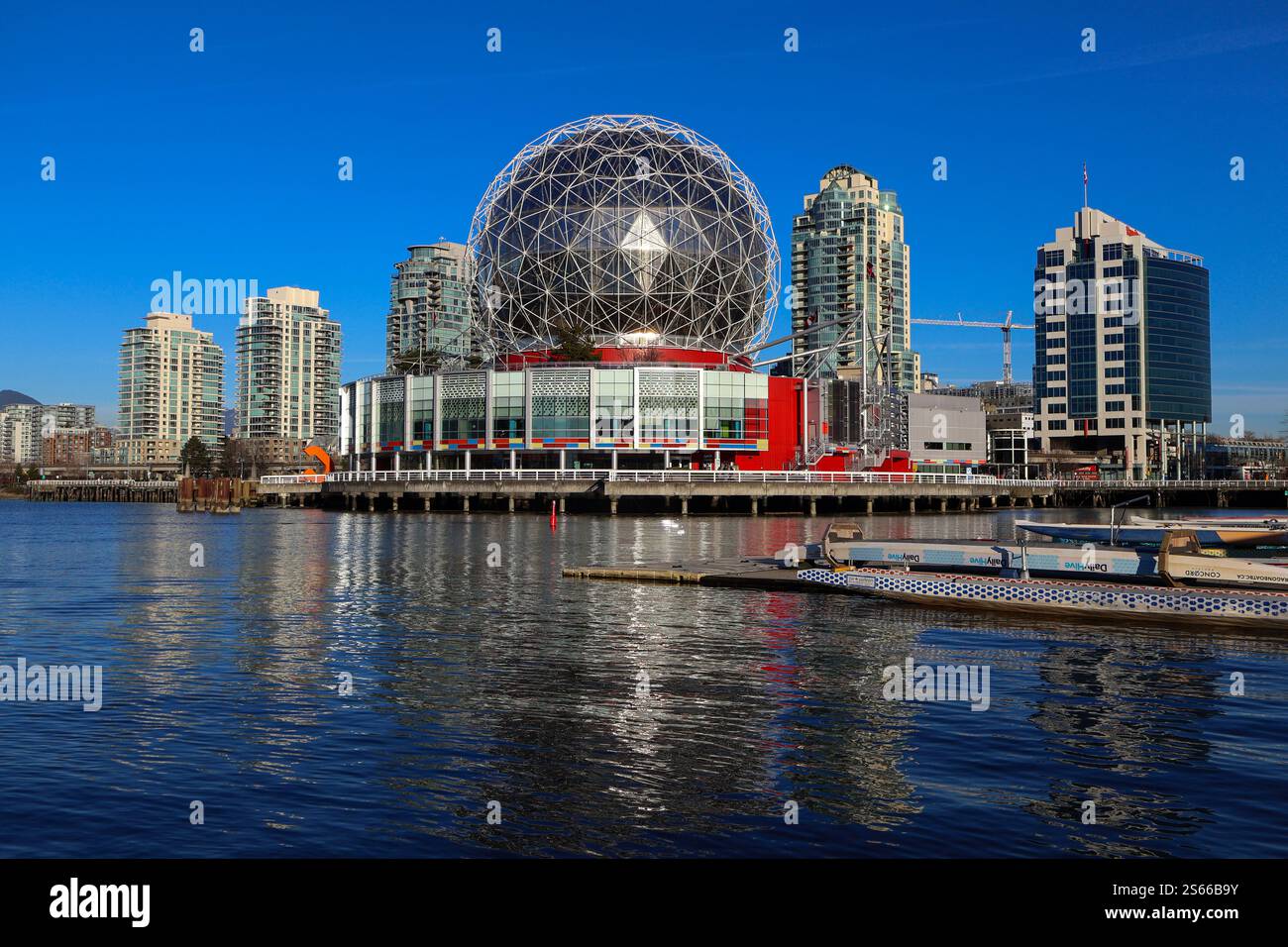 Science World on the shores of False Creek, Vancouver, BC. Science ...