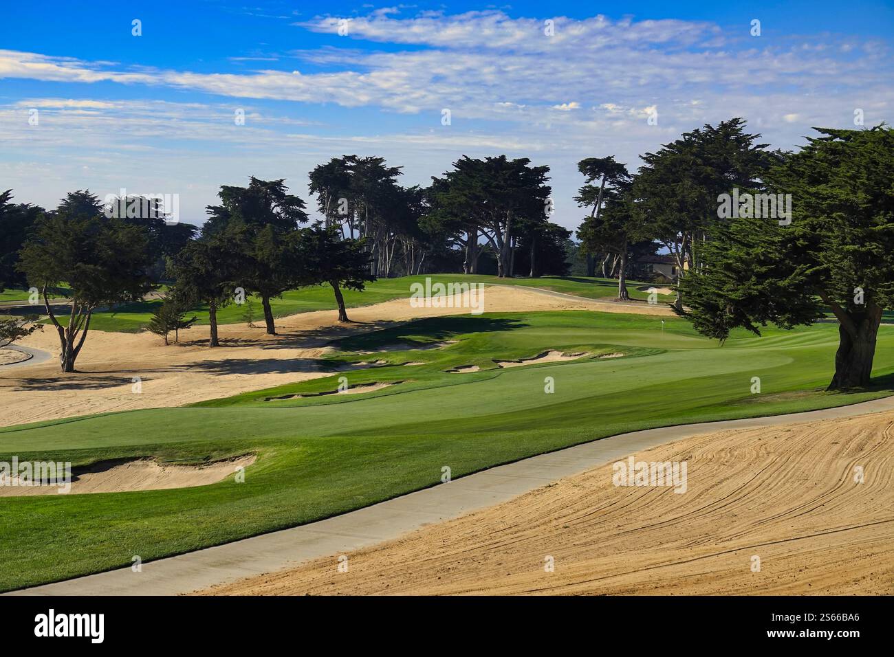 Seaside, California, USA 5th December, 2024 Side view of the18th hole ...