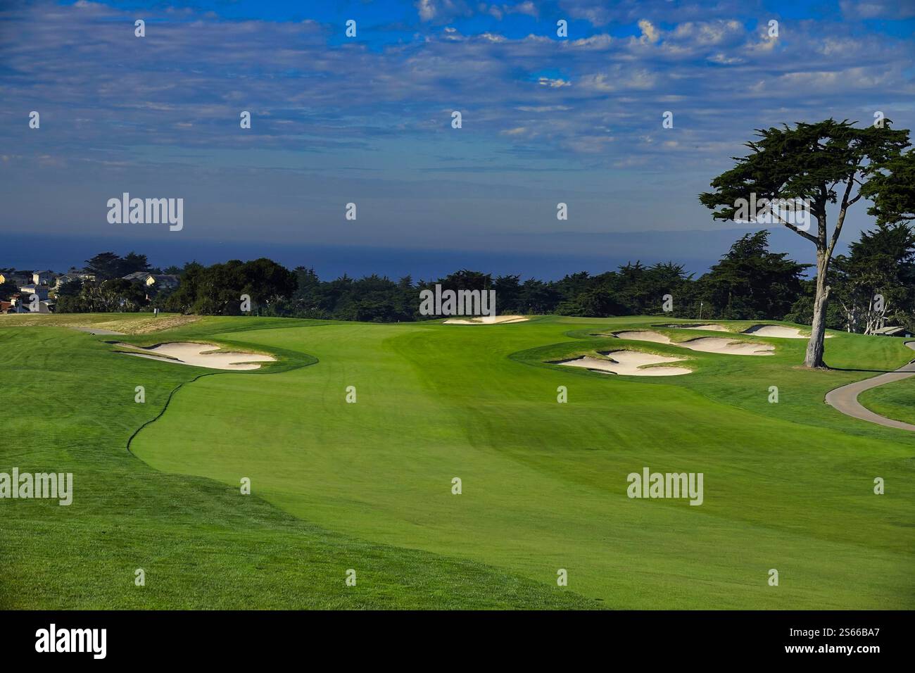 Seaside, California, USA 5th December, 2024 Fairway and front bunkers ...