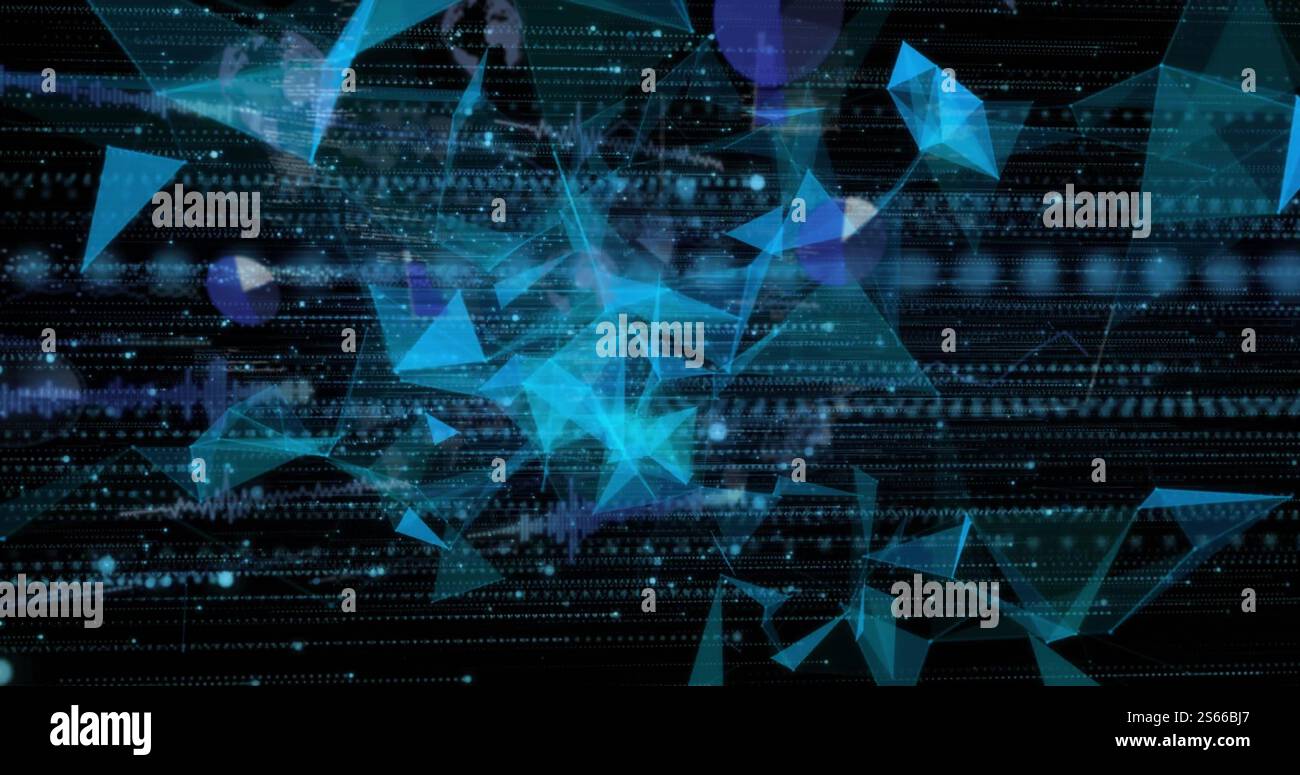 Image Of Binary Coding And Digital Data Processing Over Black