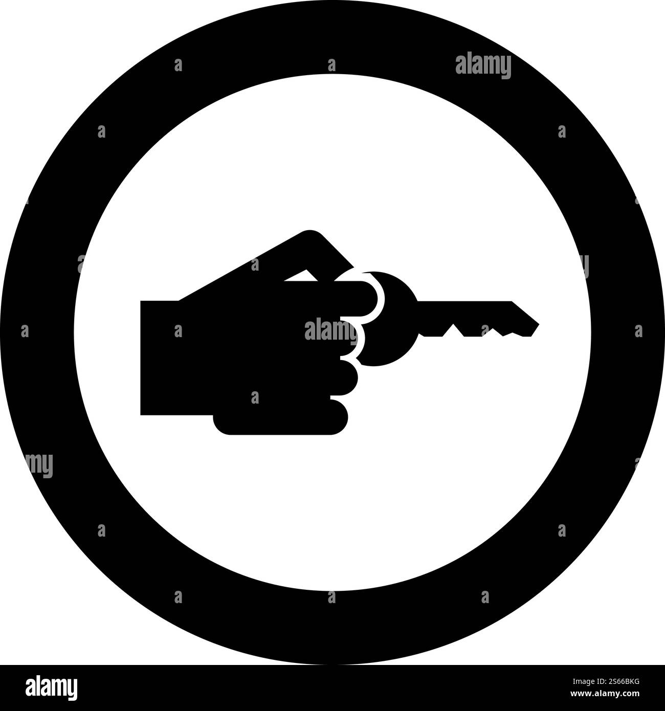 Hand holds key Concept opening Idea success Business access sign Unlock ...